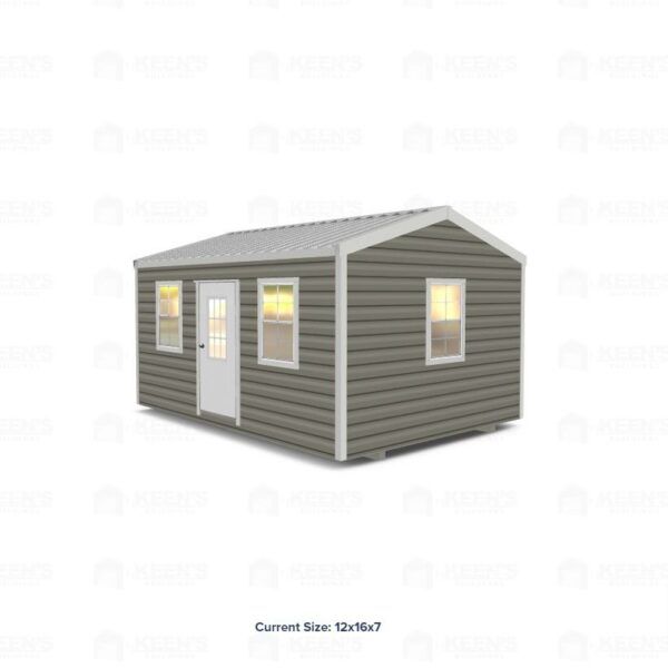 12x16 Shed w/ Eve Side Door - Keen's Buildings