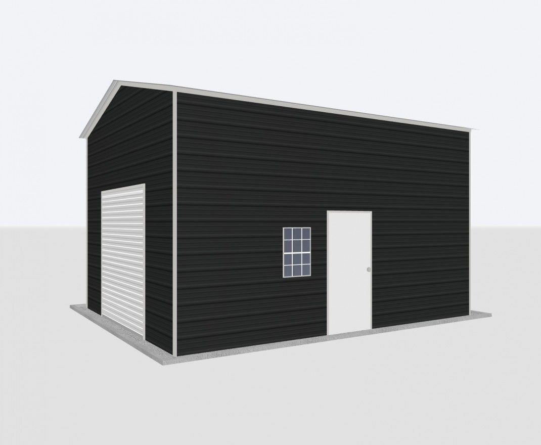 16x20x12 Metal Garage - Keen's Buildings